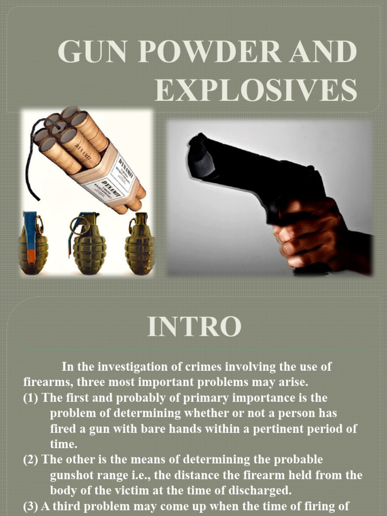 Gun Powder | PDF | Gunpowder | Ballistics