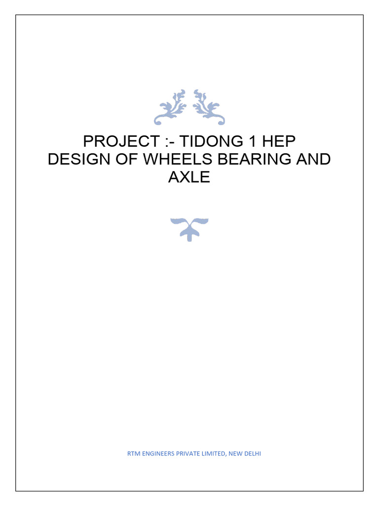 Wheel, Bearing and Axle Design | PDF | Vehicles | Vehicle Technology