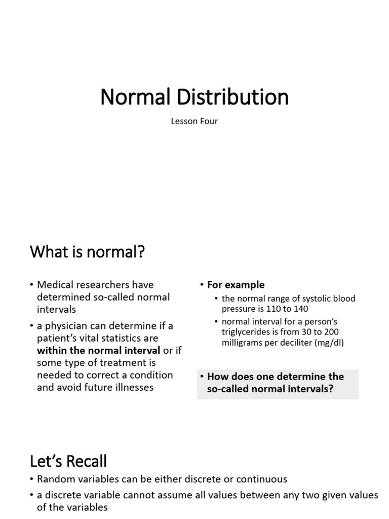 Lesson 3 Normal Distribution Pdf Normal Distribution Standard Deviation