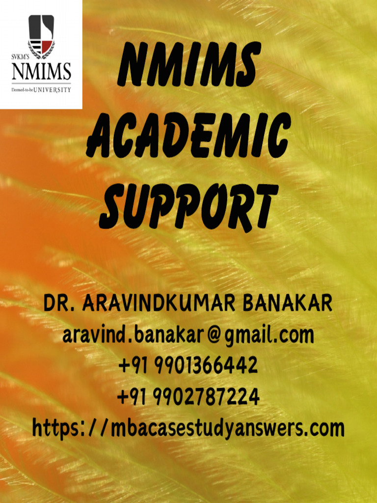 Nmims Academic Support 7 | PDF
