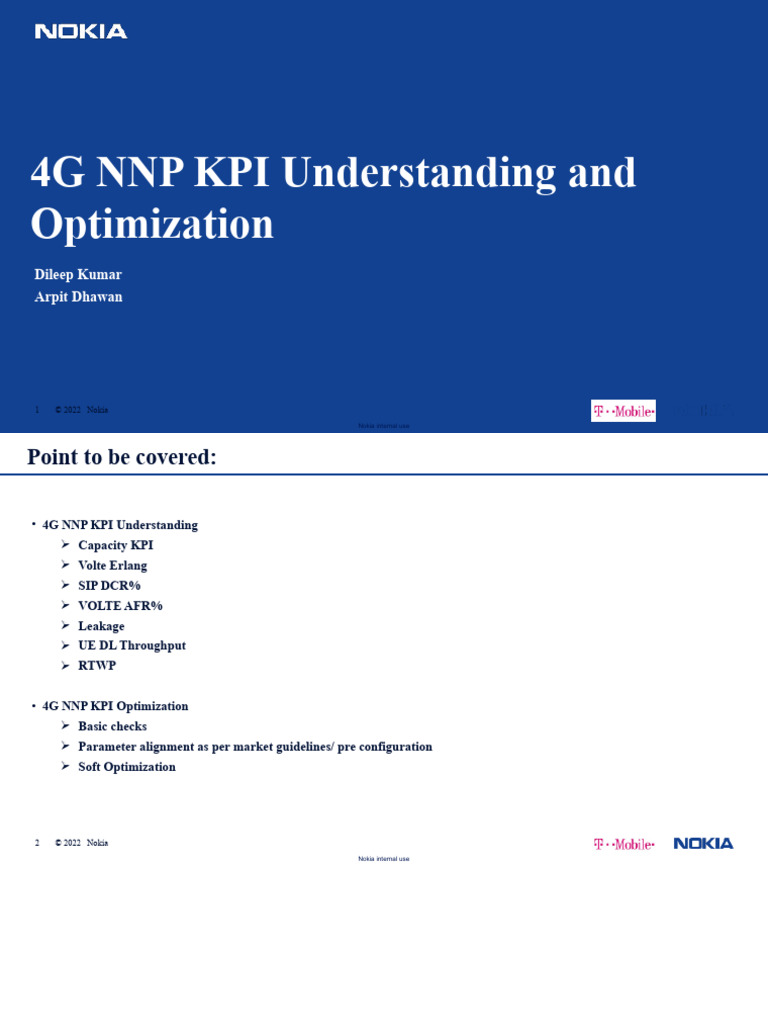 4g Nnp Kpi Understanding And Optimization Pdf Lte Telecommunication Telecommunications