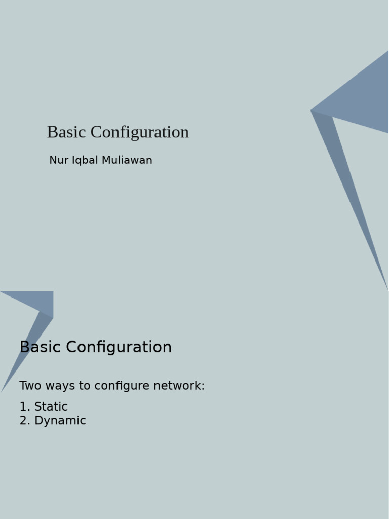 4. Basic Configuration(done) | PDF | Ip Address | Network Topology