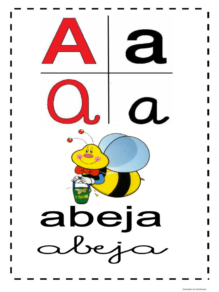 TARJETAS DE LETRAS ABEJA | PDF