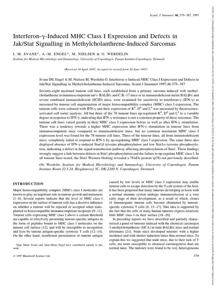 1997 - Interferon-g-Induced MHC Class I Expression and Defects in Jak ...