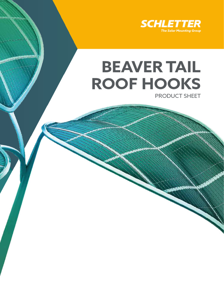 Schletter-Product Sheets-Roof Systems-Beaver Tail Roof Hooks | PDF | Roof | Screw