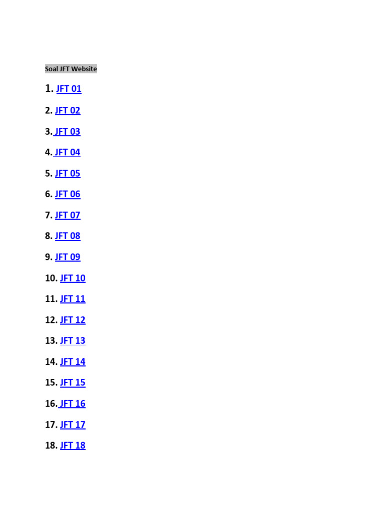 JFT Soal Website | PDF