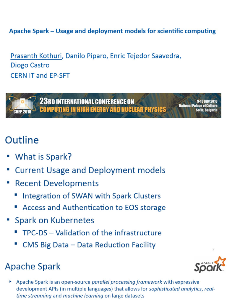 Prasanth Kothuri, Danilo Piparo, Enric Tejedor Saavedra, Diogo Castro Cern It and Ep-Sft | PDF ...