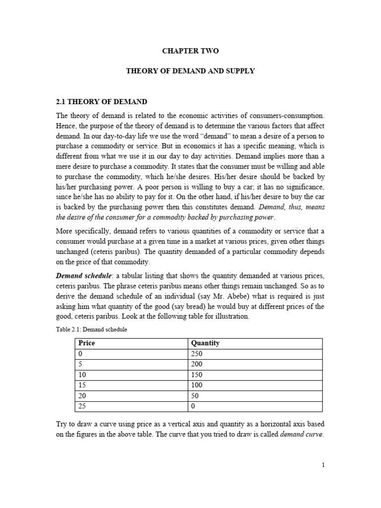 Economics Chapter 2 | PDF | Elasticity (Economics) | Demand