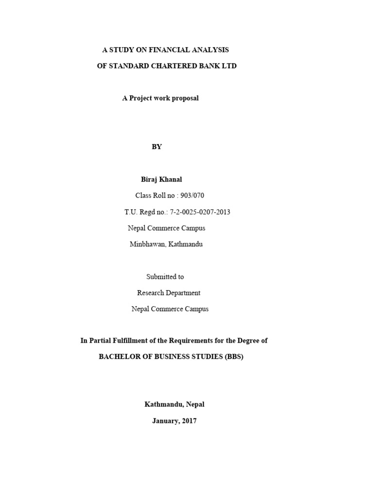 Biraj Proposal Bbs Forth Year | PDF | Coefficient Of Variation | Investing