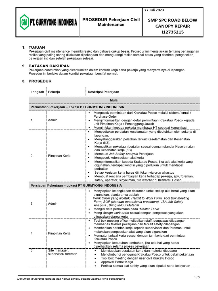 Sop Bongkar Muat | PDF