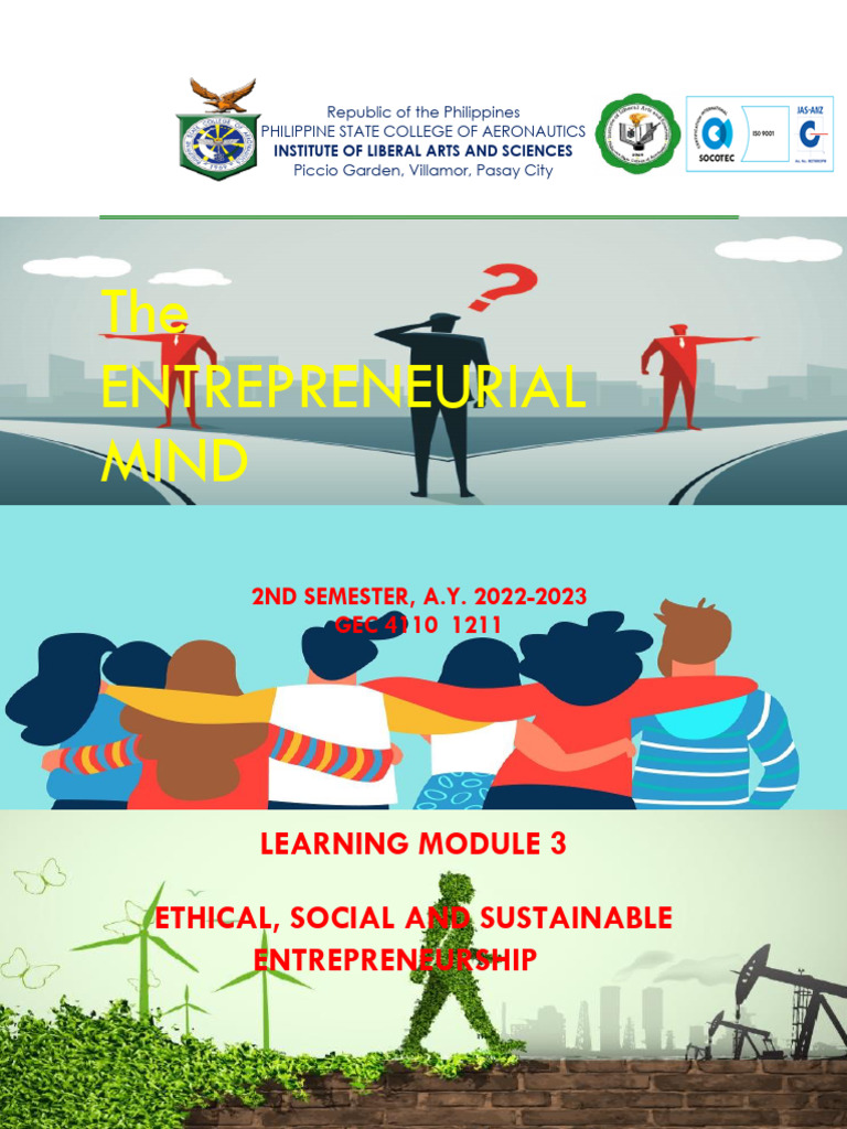 Module 3 - Ethical Social and Sustainable Entrepreneurship | PDF ...