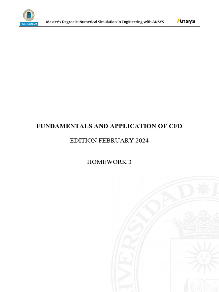 Fundamentals - Application.cfd Edition - February.2024 Homework.3 | PDF ...