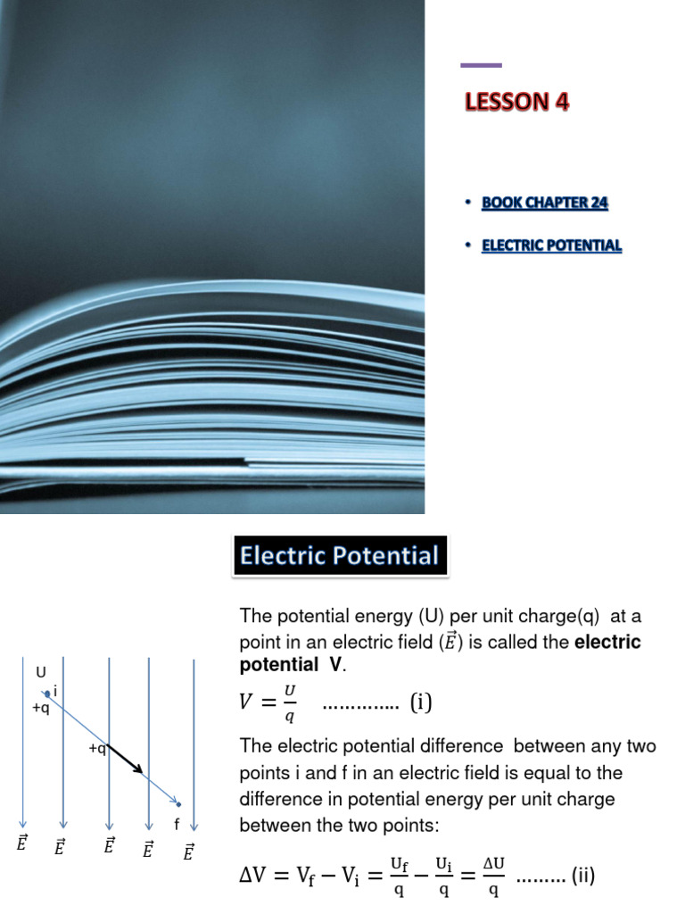 Physics - 1 - LESSON 4 (Final Term - Fall2023-24) | PDF | Electric Field | Physics