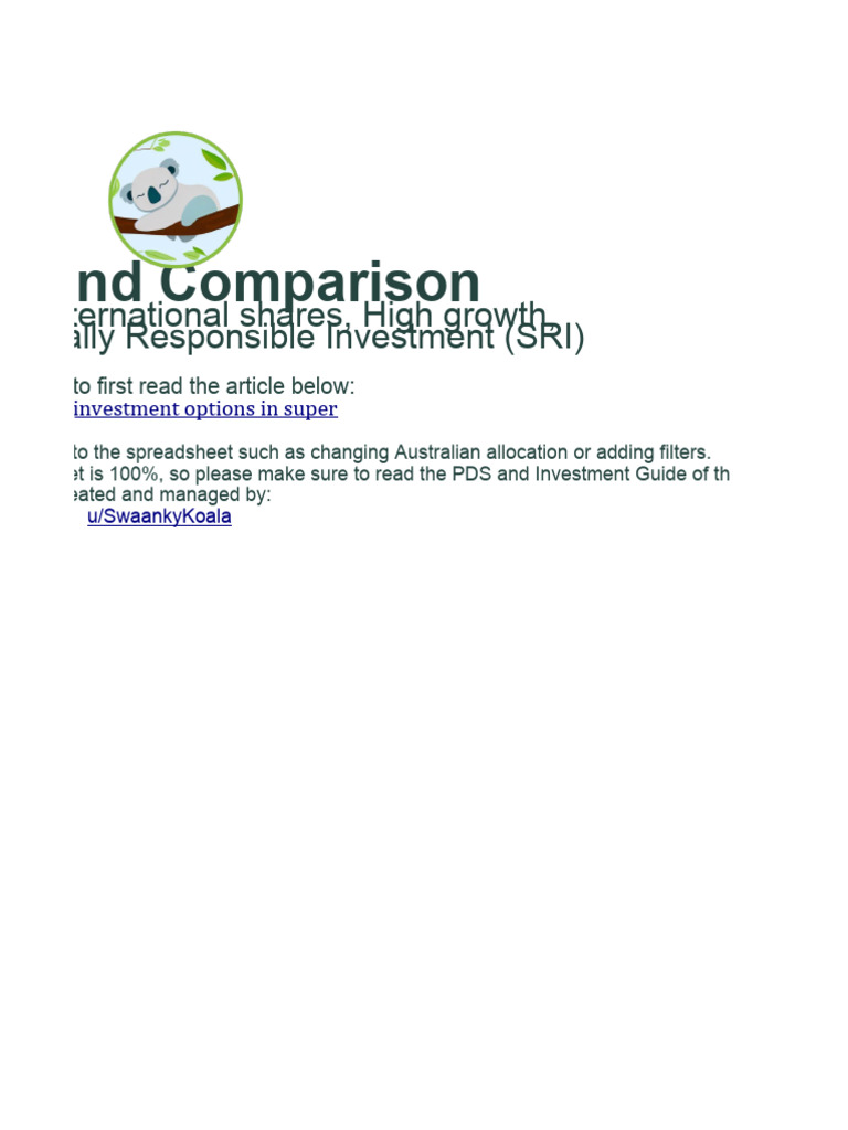 Super Comparison - Fees & Performance | PDF | Fuels | Fossil Fuels Super Comparison - Fees & Performance | PDF | Fuels | Fossil Fuels