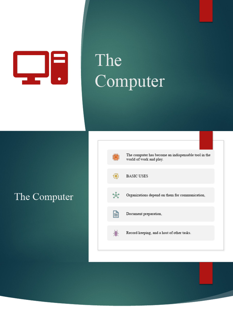 Lesson 1 - The Computer | PDF | Central Processing Unit | Computer Data Storage