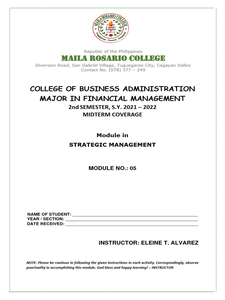 Strategic Management Module-5 | PDF | Learning | Strategic Management