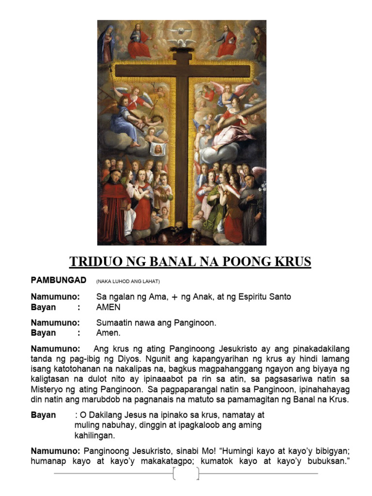 Tridio Sa Banal Na Krus | PDF