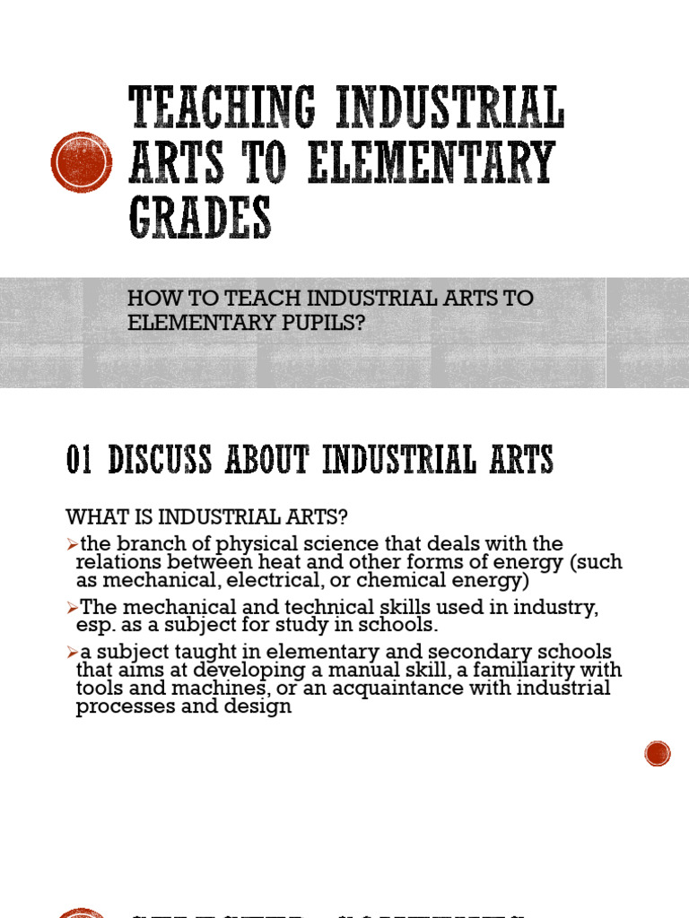 Teaching Industrial Arts in Elementary | PDF | International System Of ...