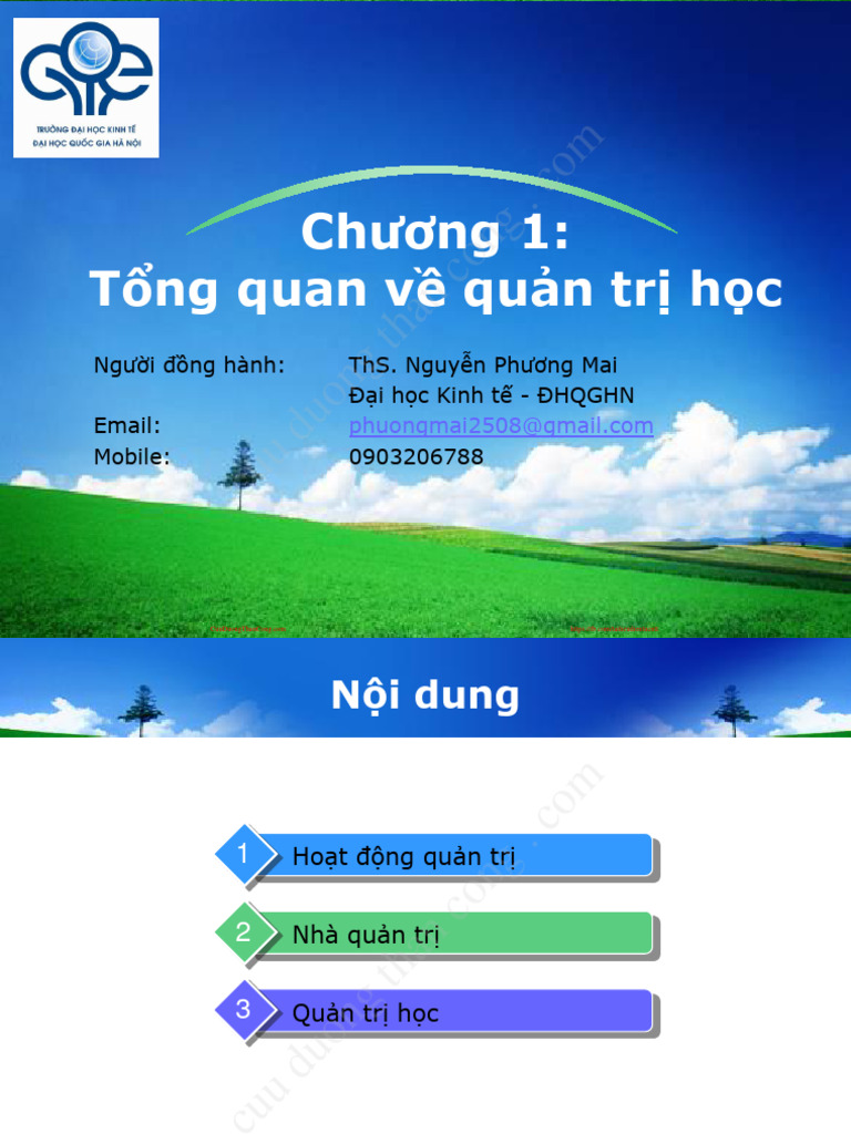 Quan-Tri-Hoc - Nguyen-Phuong-Mai - c1 - Tong-Quan-Ve-Qth - (Cuuduongthancong - Com) | PDF