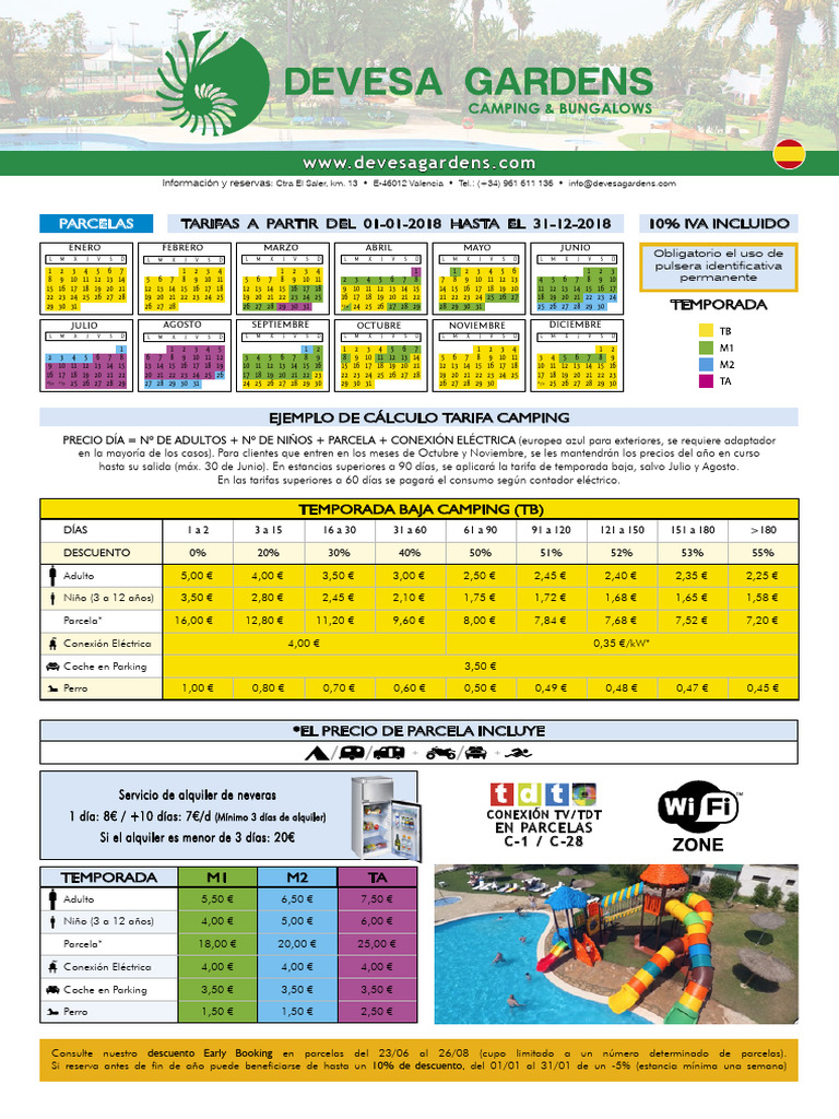 Tarifas Devesa Gardens | PDF