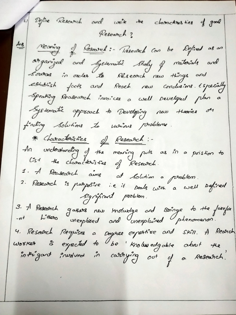 Research Methodology Notes PDF | PDF