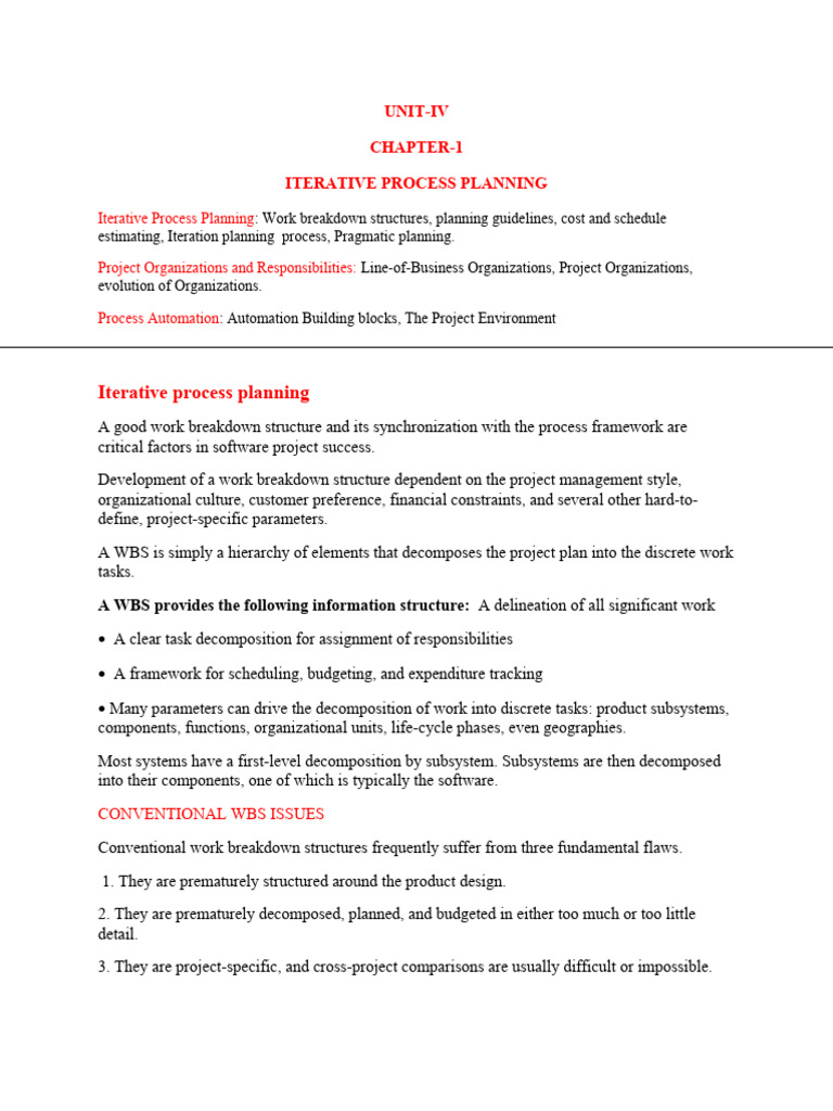 Iterative Process Planning in SPPM | PDF | Project Management | System