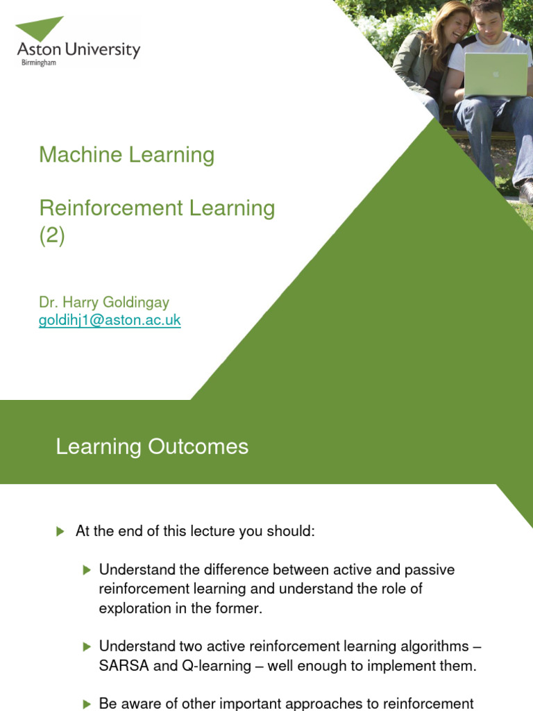 Reinforcement Learning 2 | PDF | Applied Mathematics | Algorithms