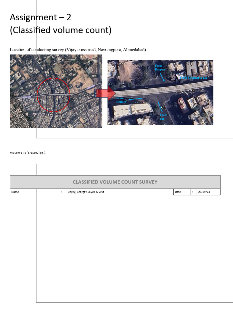 Assignment - 2 Classified Volumn Count (TE) | PDF | Traffic ...