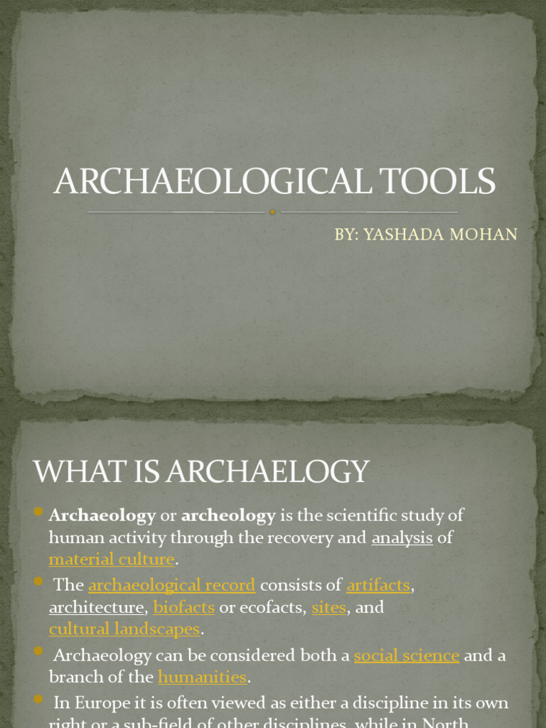 Archaeological Tools | PDF | Archaeology | Liberal Arts Education