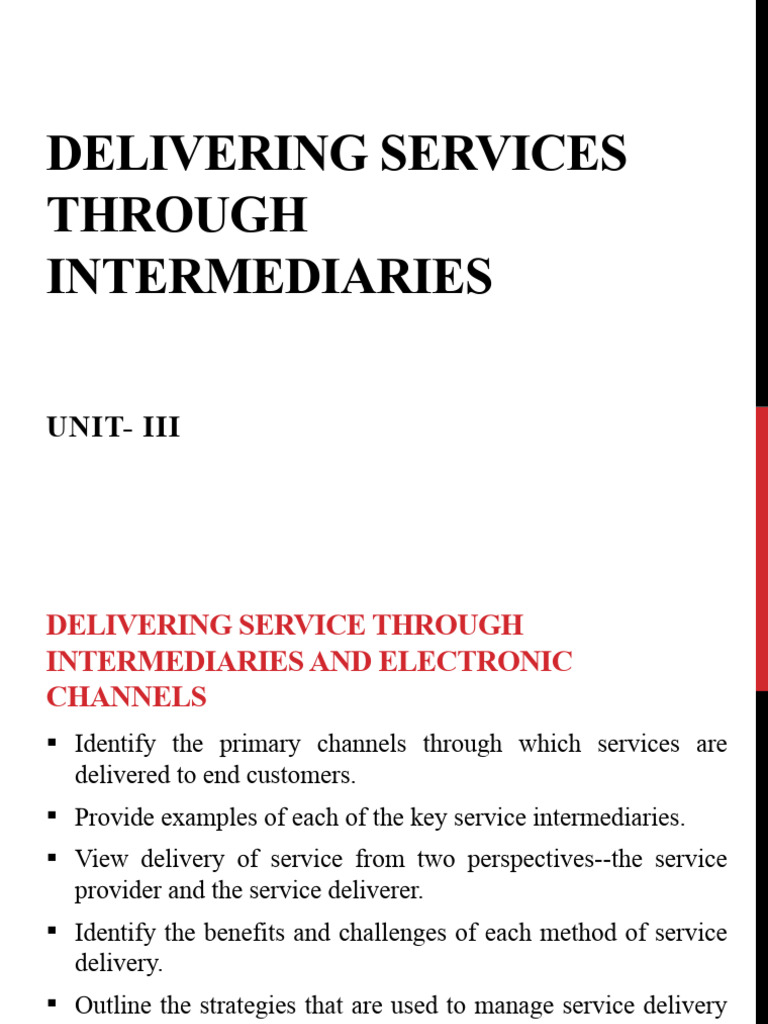 Strategies for Service Delivery via Intermediaries | PDF | Franchising ...