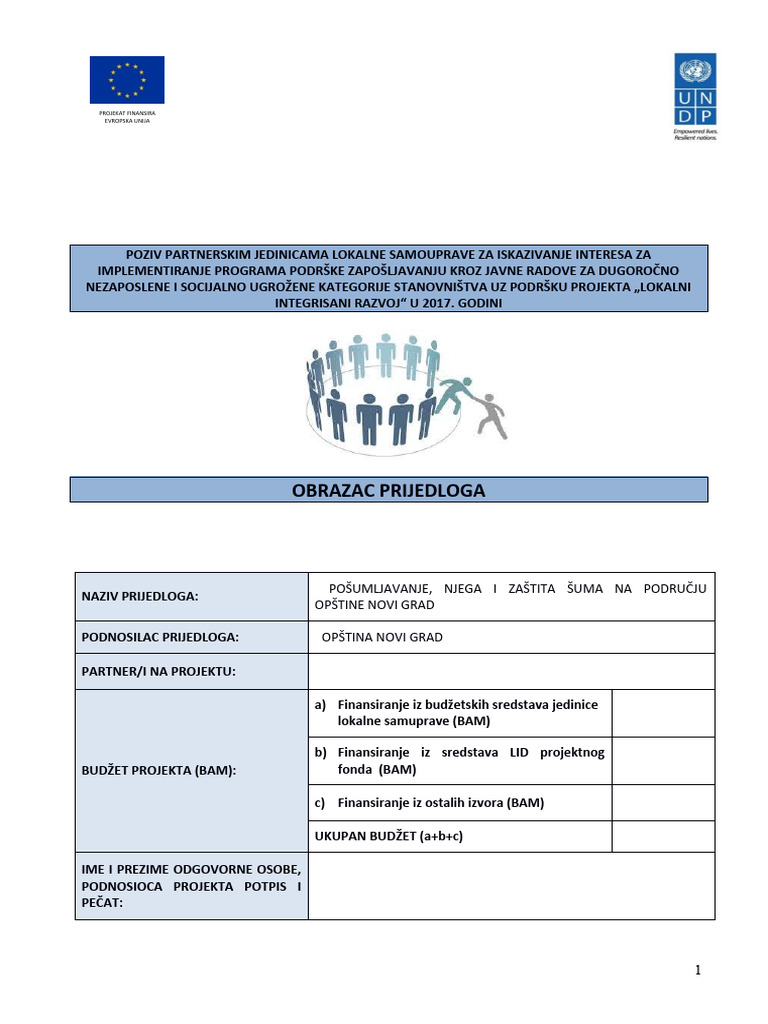 Prilog I - Obrazac - Final | PDF