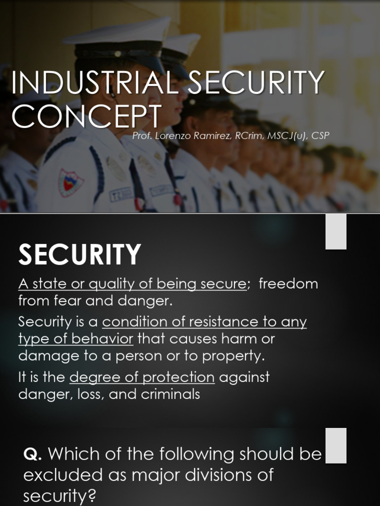 Industrial Security Overview and Concepts | PDF | Security Alarm | Classified Information