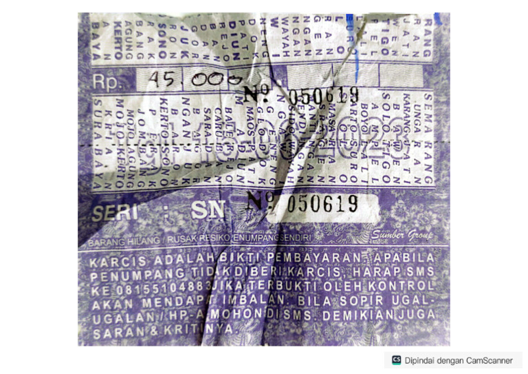 Tiket Bus Smg-Byl | PDF