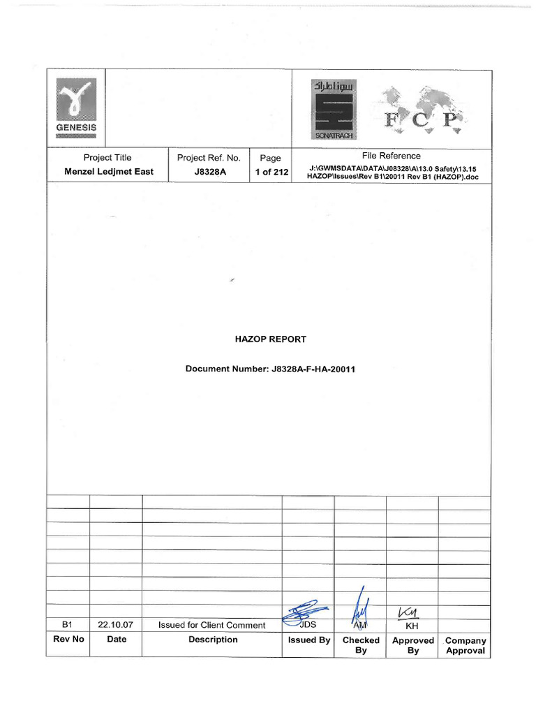 MLE HAZOP Report Overview | PDF | Pump | Valve