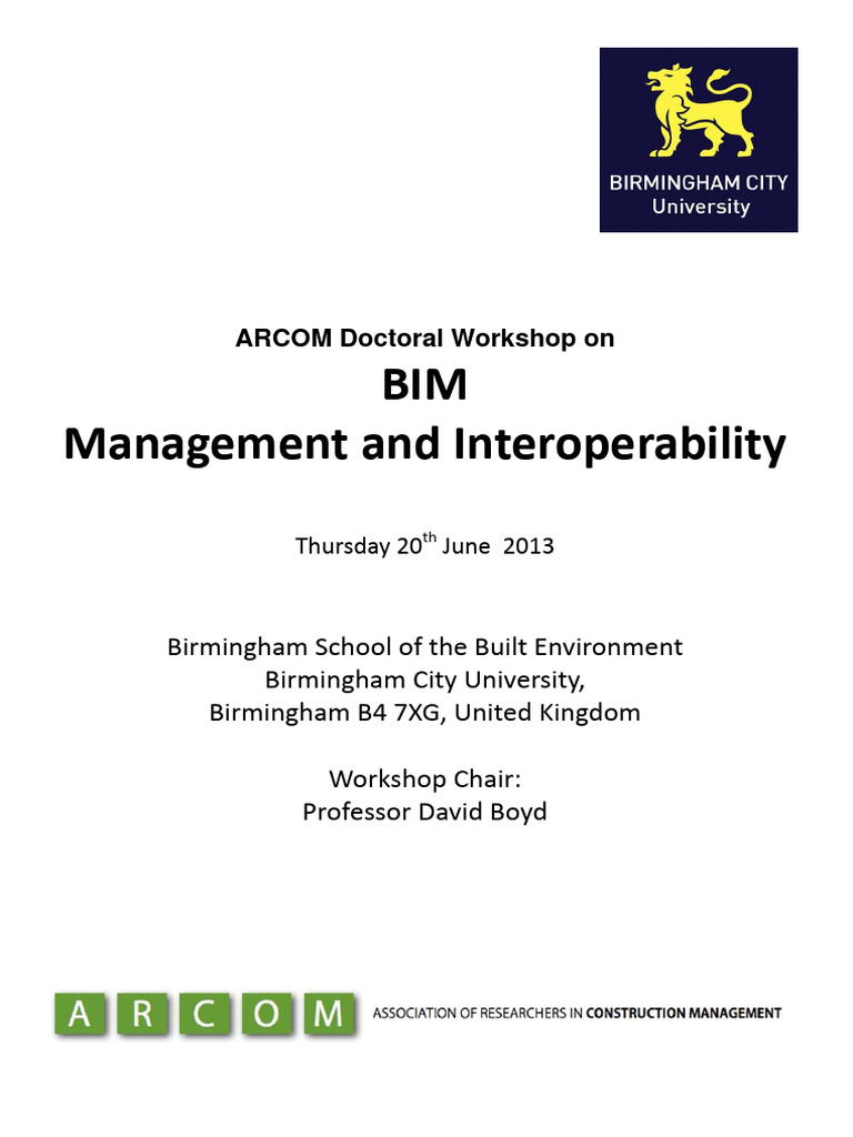 BIM Management and Interoperability 1712073706 | PDF | Building Information Modeling | Science