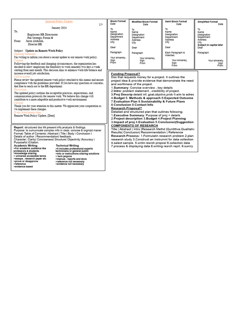 Internal Policy Update: Opening Statement Context | PDF | Policy