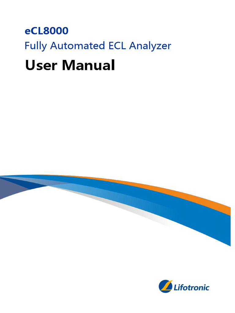 eCL8000 User Manual A5 | PDF | Safety | Electromagnetic Compatibility