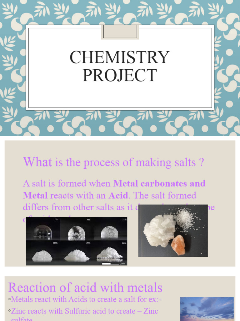 Chemistry Project | PDF | Sodium Chloride | Acid