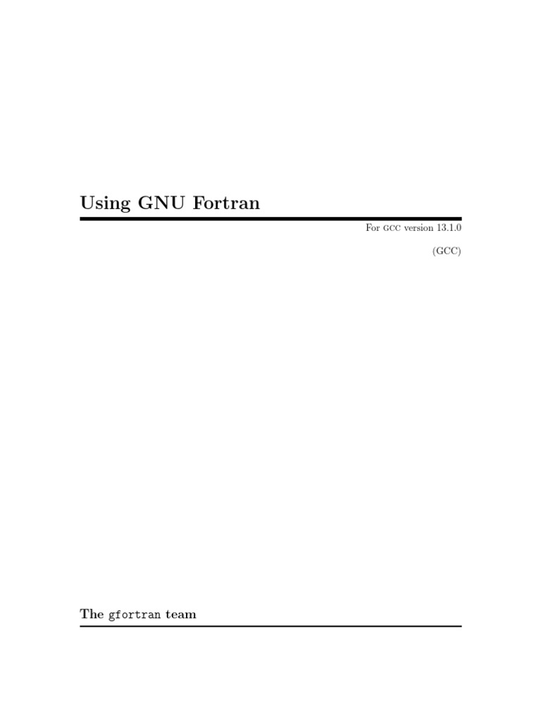 Gfortran | PDF | Gnu | Computer Programming