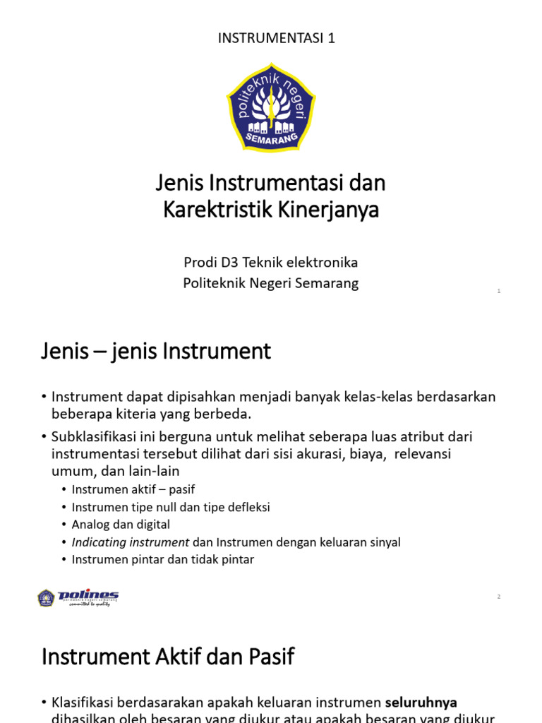 Karakteristik Instrumentasi | PDF