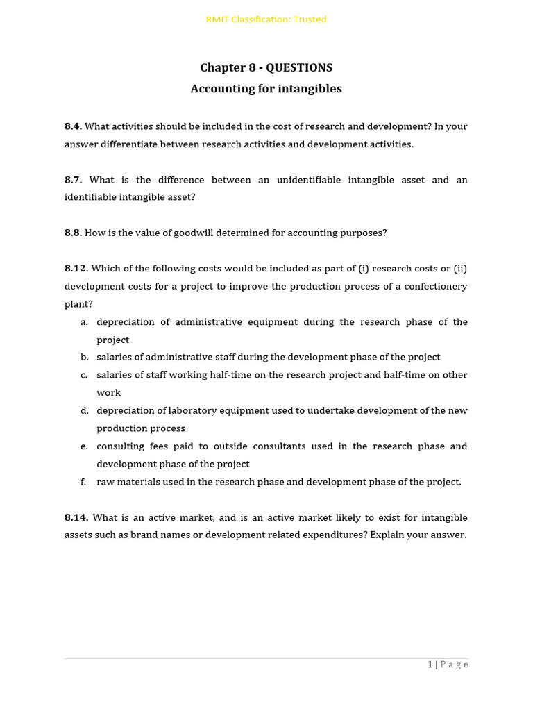 Accounting for Intangible Assets Guide | PDF | Intangible Asset ...