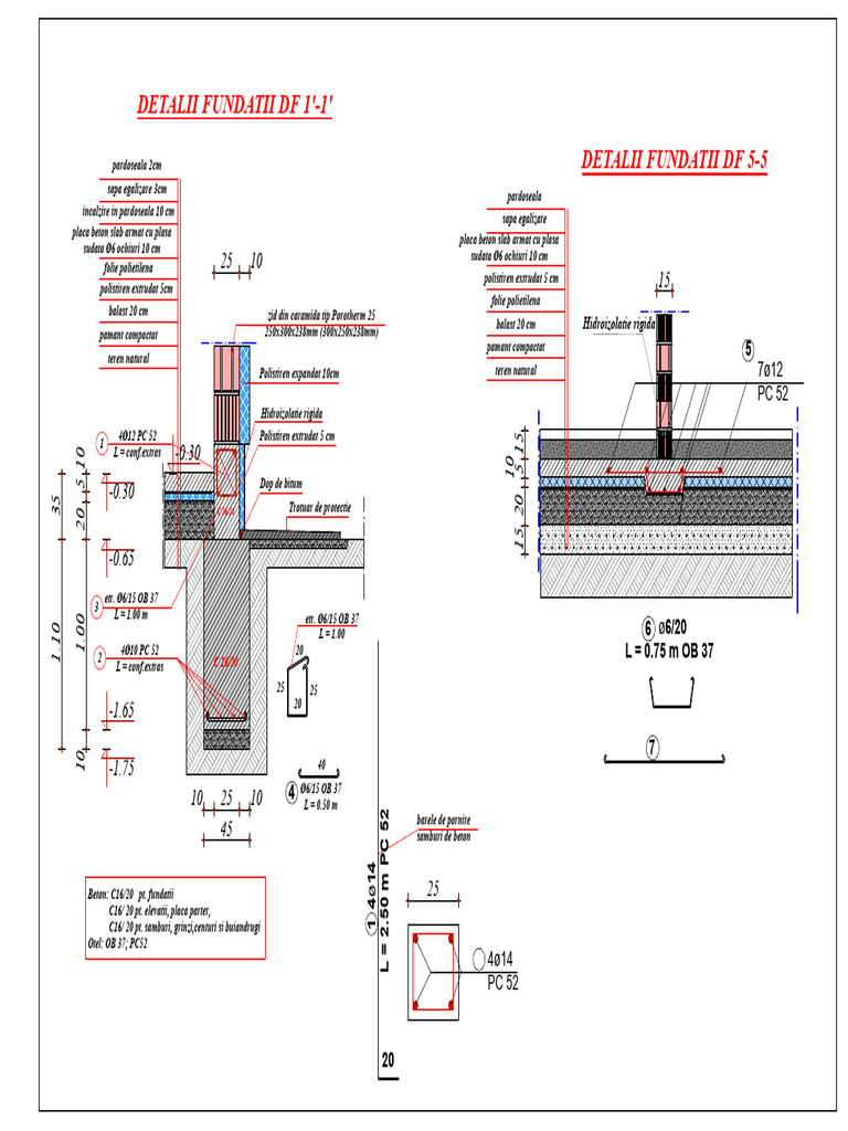 Detalii Fundatii DF5 SI DF1' PDF | PDF