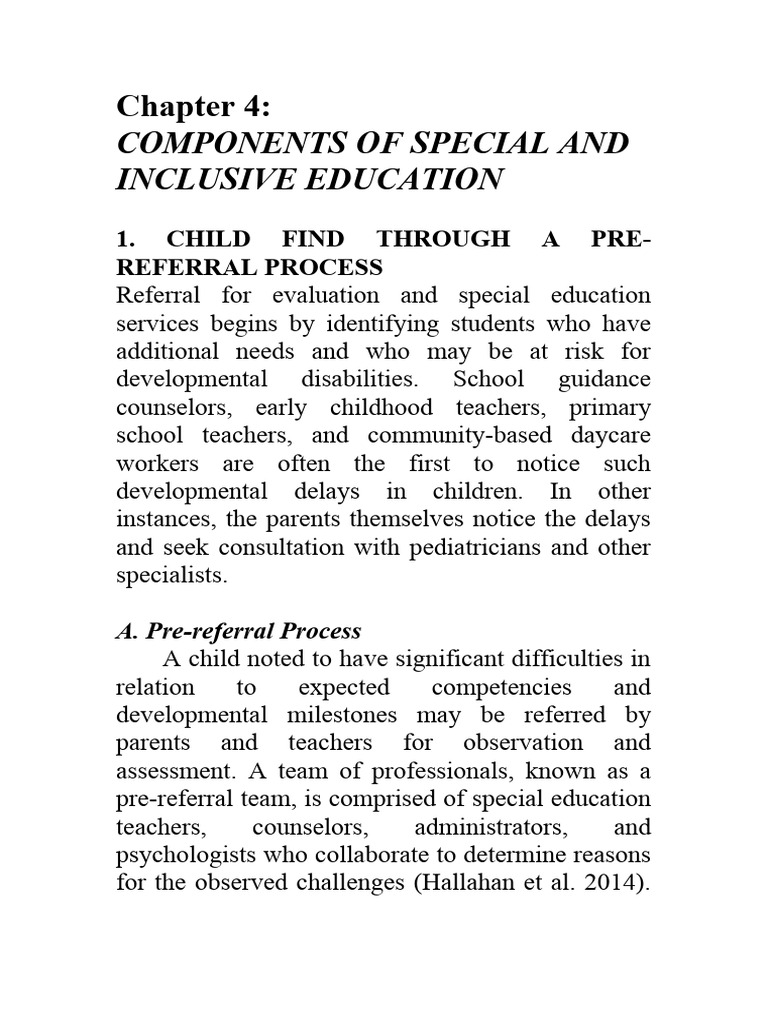 Special Education Pre-Referral Process | PDF | Special Education ...