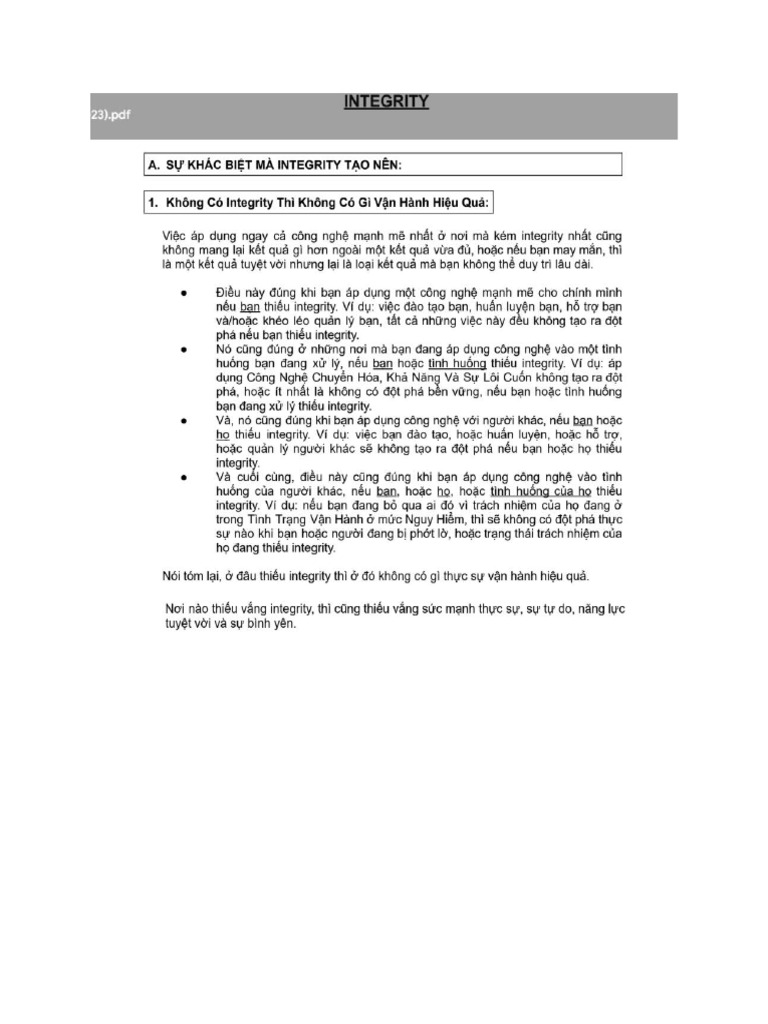INTEGRITY | PDF