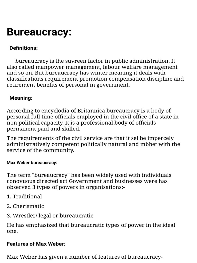 Bureaucracy | Download Free PDF | Policy | Bureaucracy