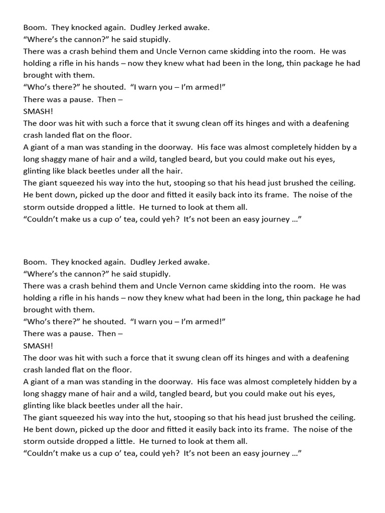 Giant's Arrival at the Hut | PDF | Mystery, Thriller & Crime Fiction