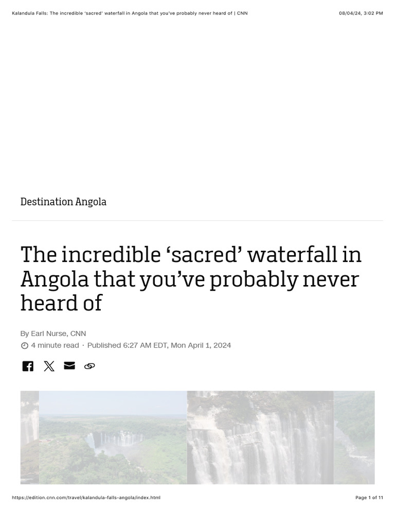 Kalandula Falls: The Incredible Sacred' Waterfall in Angola That You've ...