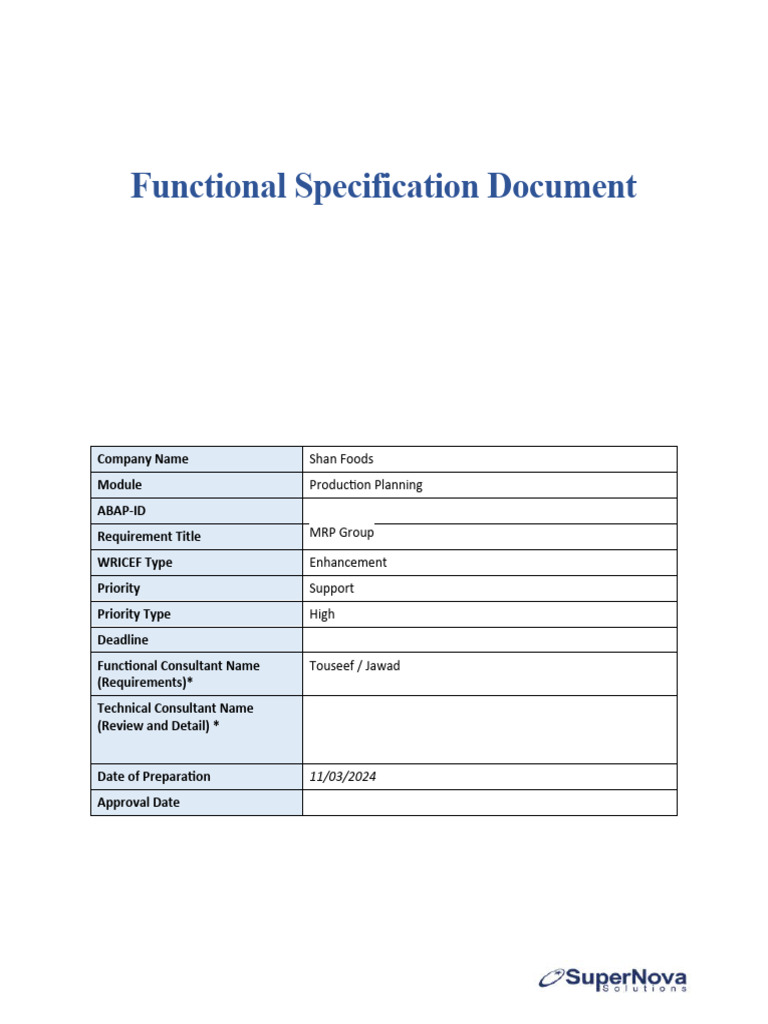 SAP_FSD_PP_SNS_SFPL_MRP Group | PDF | Information Technology | Systems Engineering