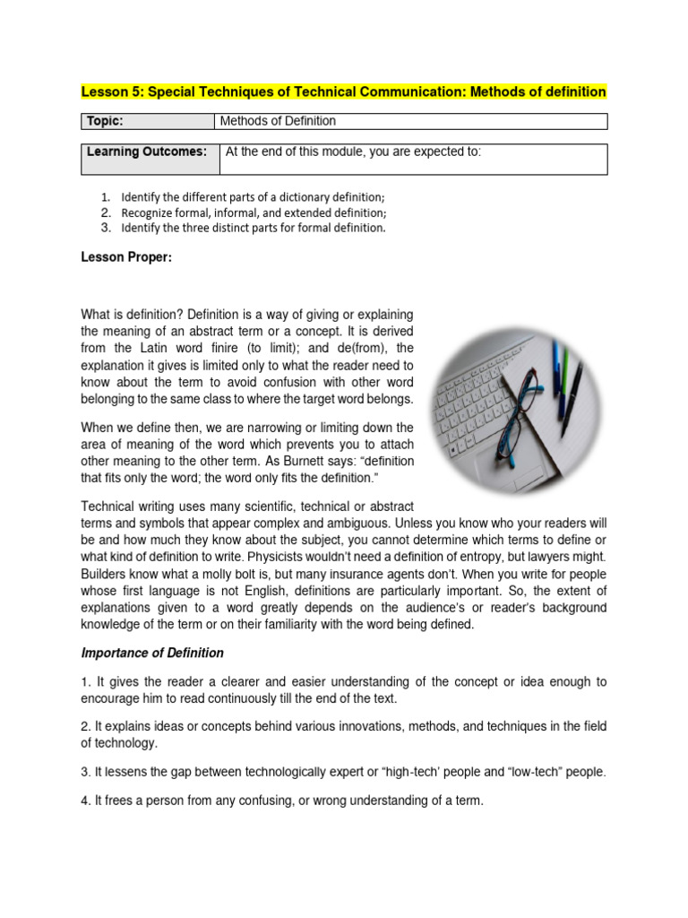 Advanced Technical Communication Module (Weeks 5 and 6) | PDF ...