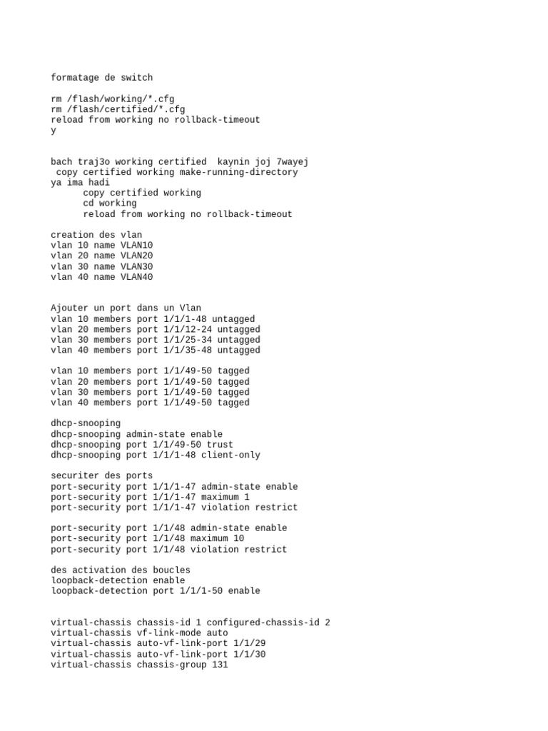 Configuration de Base Switch Alcatel | PDF